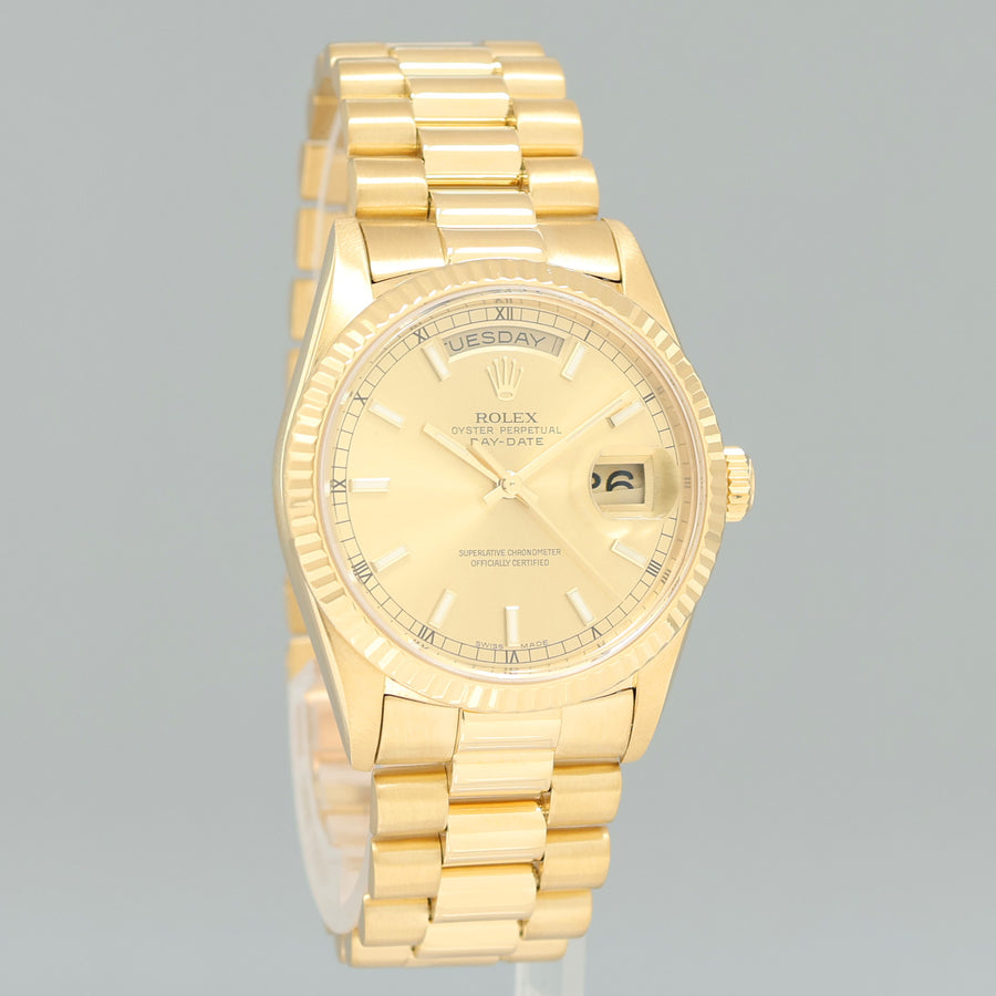 2021 RSC PAPERS Rolex President Day-Date Champagne 18238 Double Quick ...